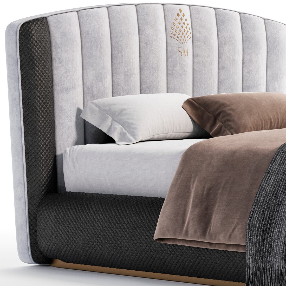 Vincent Bed By Sm Living Couture - 3D Model for Corona