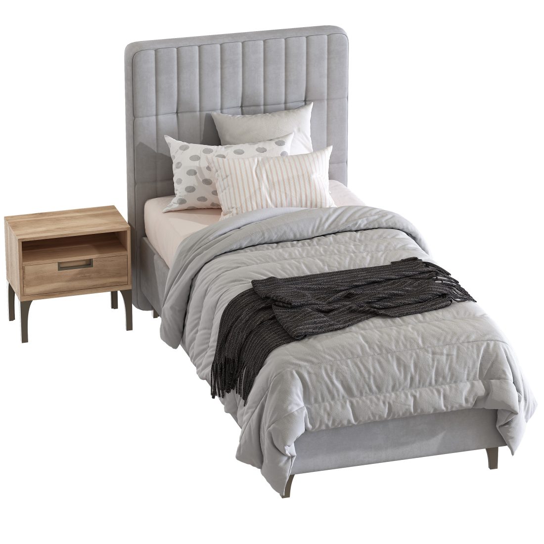 Set 366 Bed Sona 3D Model for VRay, Corona | CGMood