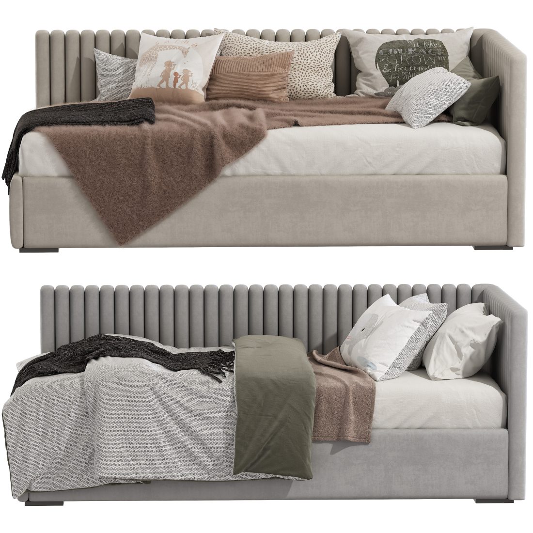 Set 368 Sofa Bed Denny - 3D Model for VRay, Corona