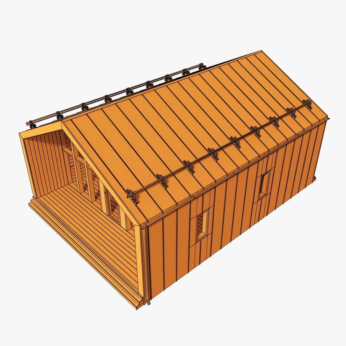 Barn House N2 - 3D Model for VRay, Corona