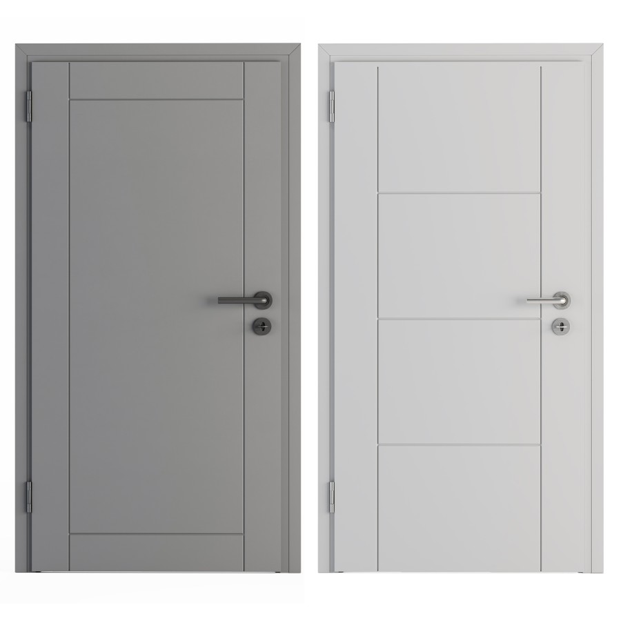 Gray And White Modern Door - Set 30 3D Model for VRay, Corona | CGMood