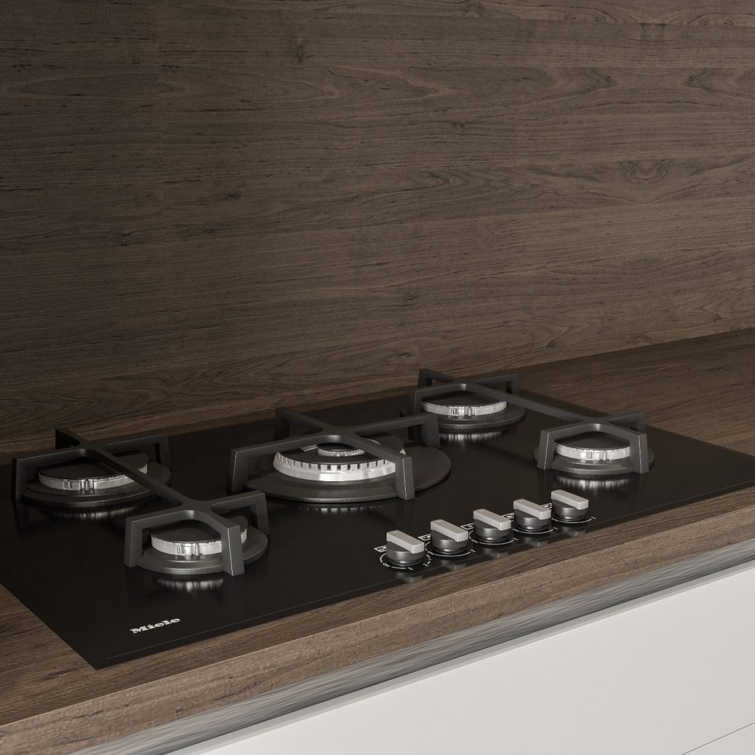Kitchen Modern - White And Wood 82 3D Model for VRay, Corona | CGMood