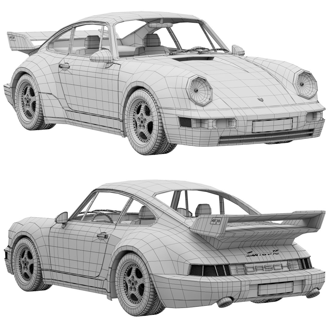 Porsche 911 Carrera RS 964 - 3D Model for Corona