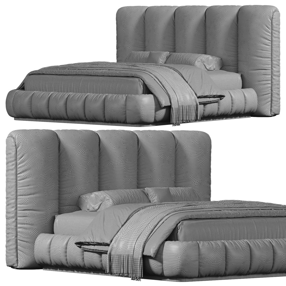 Meritti Bed By Meb Home - 3D Model for Corona