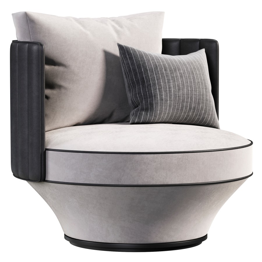 Paradise Bird Fabric Armchair - 3D Model for Corona