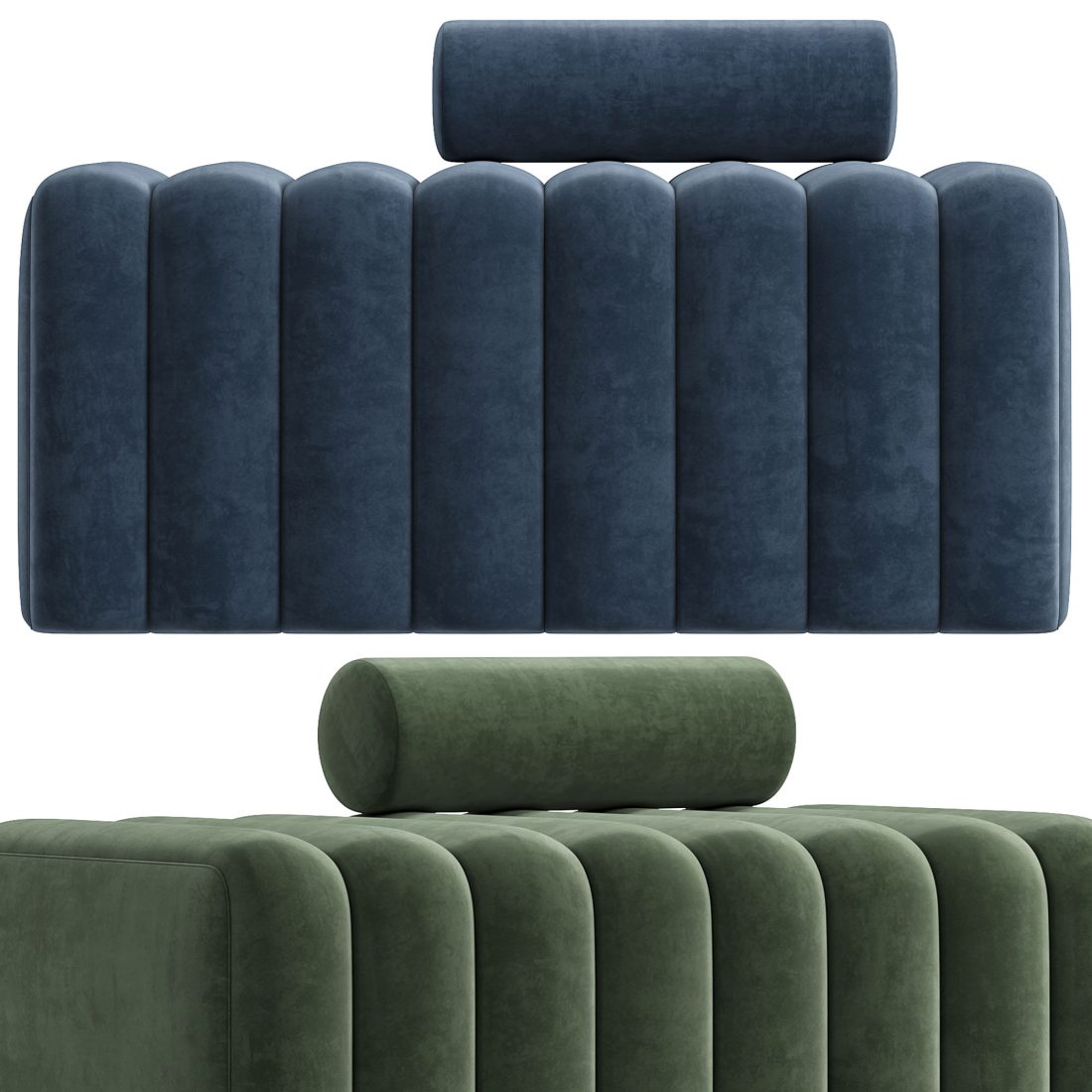 Modern Line Tufted Bench By Homary - 3D Model for Corona