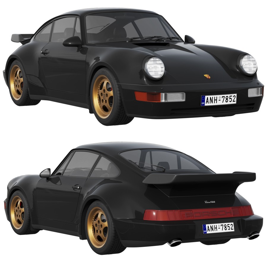 Porsche 911 964 Turbo 1993 - 3D Model for Corona