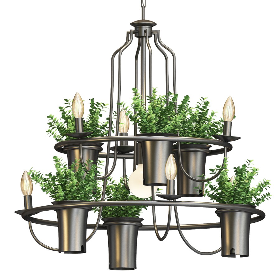Plant Chandelier - 3D Model for VRay