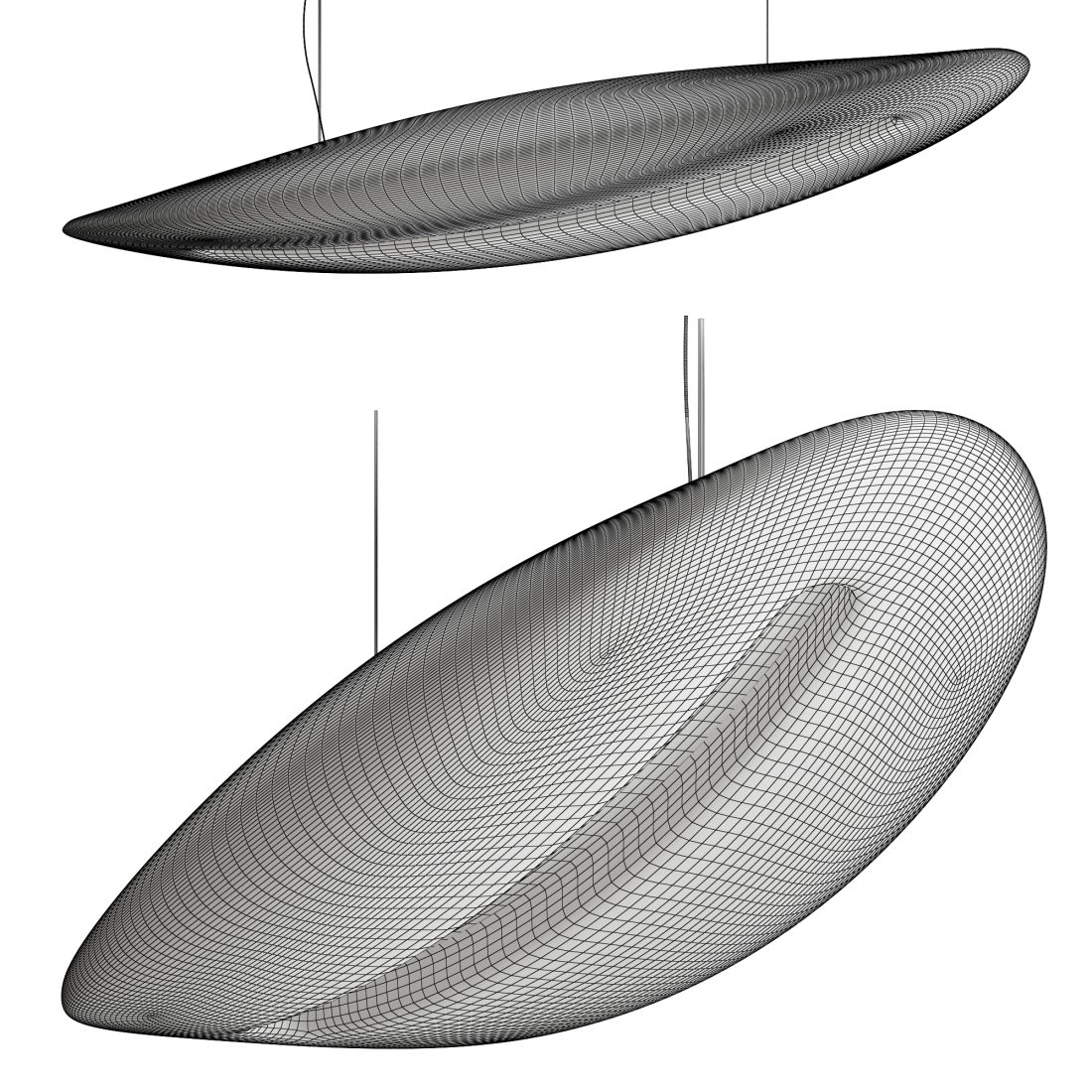 Organic Carrara Chandelier - 3D Model for VRay