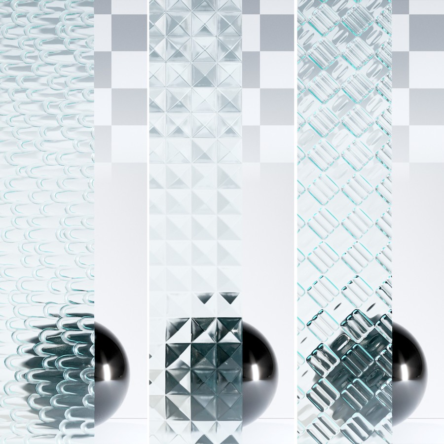 Glass 4k Materials V2-3 - 3 Materials - 3D Model for VRay, Corona