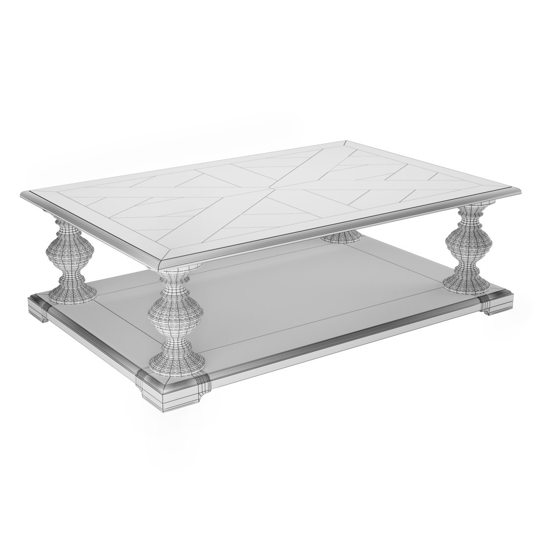Bernhardt Campania Rectangular Coffee Table 3D Model for Corona | CGMood