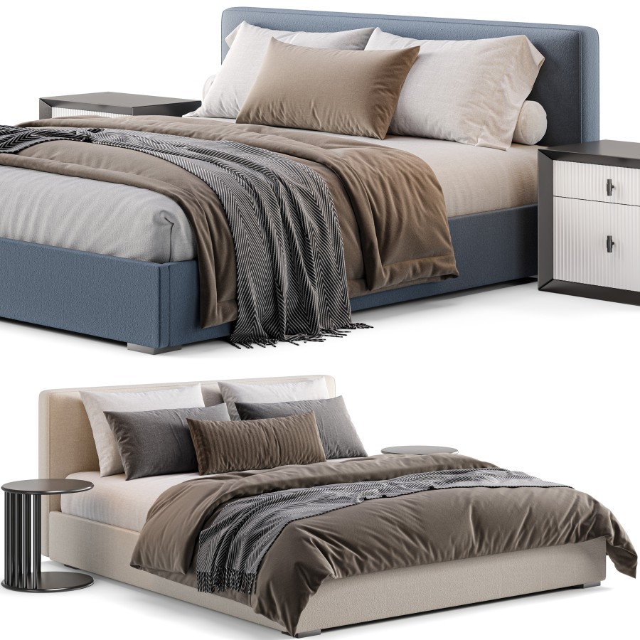 Rh Modena Bed 3D Model for VRay, Corona | CGMood