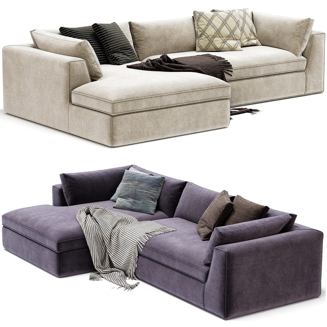 Meridiani Louis Sofa - 3D Model for Corona