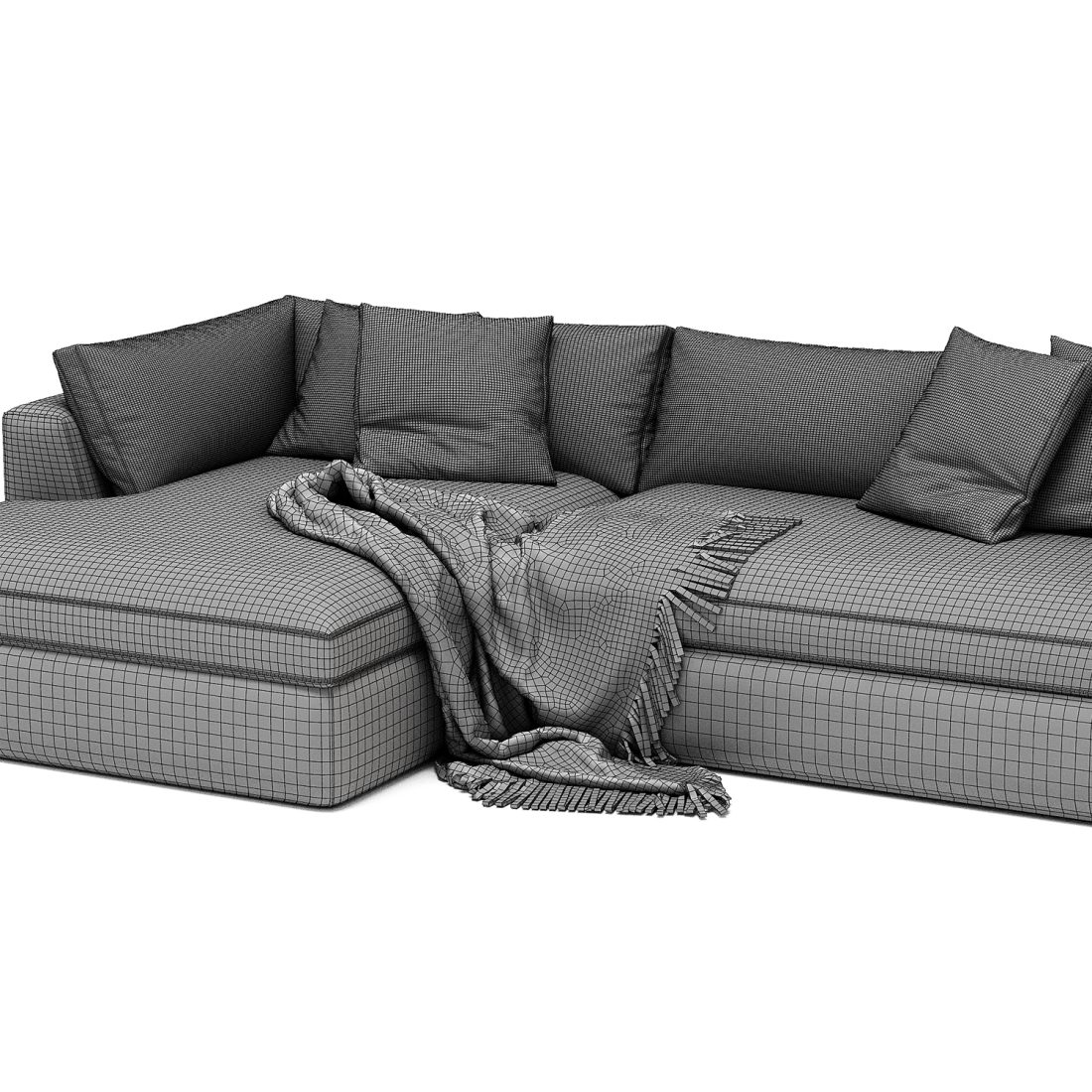 Meridiani Louis Sofa - 3D Model for Corona