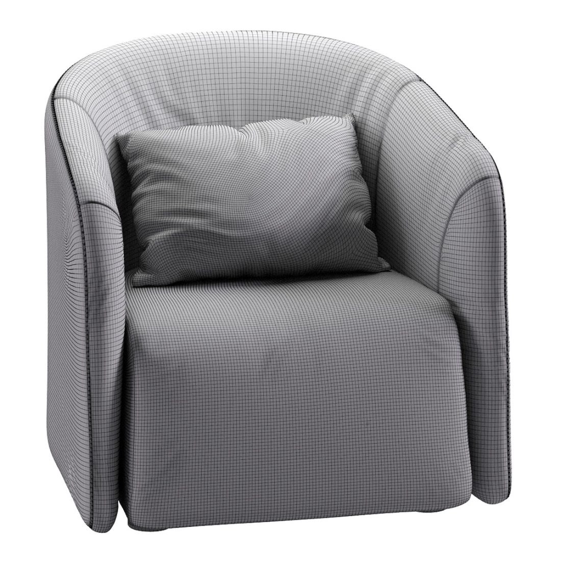 Logos Armchair By Natuzzi - 3D Model for Corona