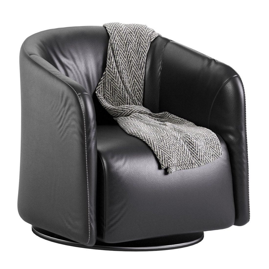 Logos Armchair Leather By Natuzzi - 3D Model for Corona