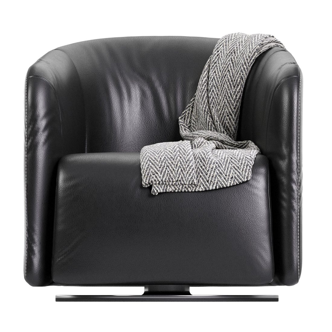 Logos Armchair Leather By Natuzzi - 3D Model for Corona