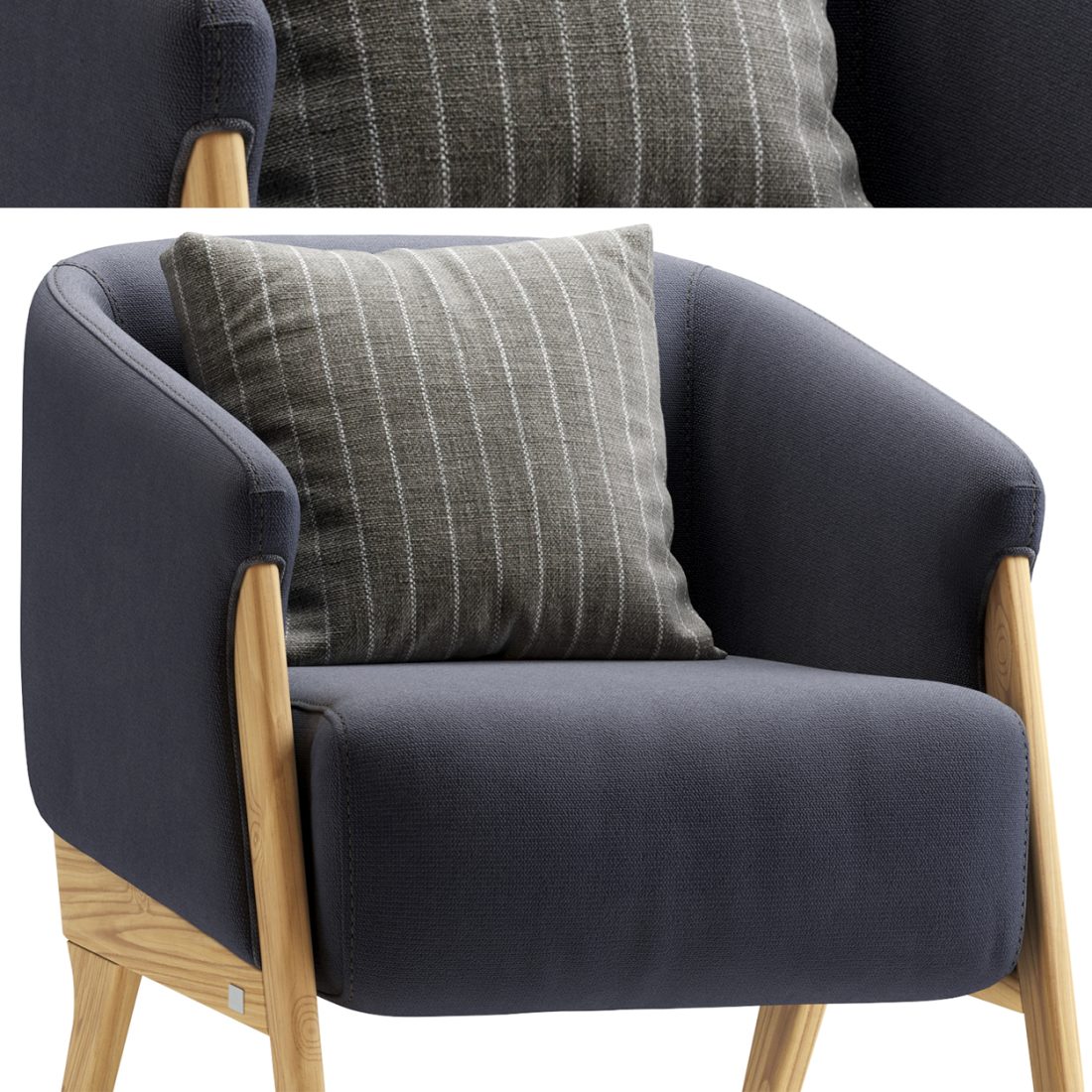 Abra Armchair - 3D Model for Corona
