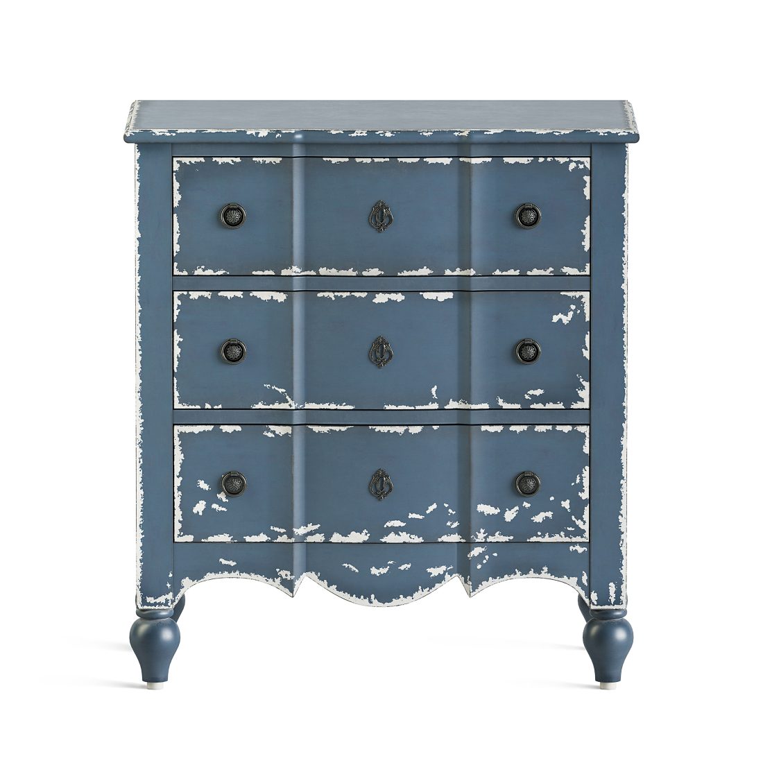 Belfort Distressed Blue Curved Accent Chest - 3D Model for Corona