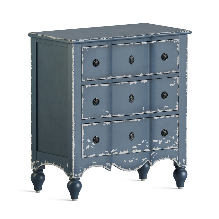 Belfort Distressed Blue Curved Accent Chest - 3D Model for Corona
