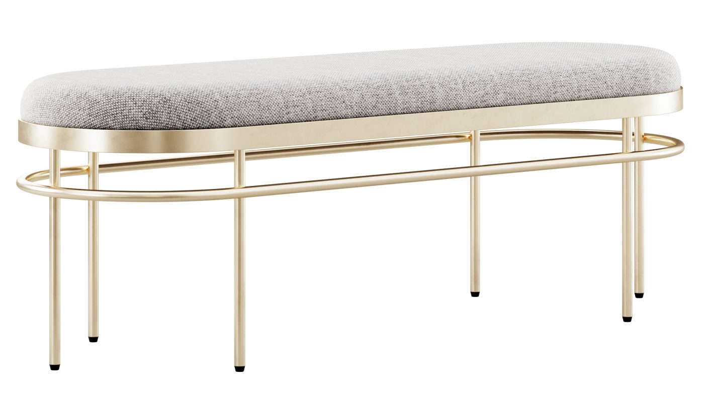 Sylva Oval Bench By Safavieh - 3D Model for VRay