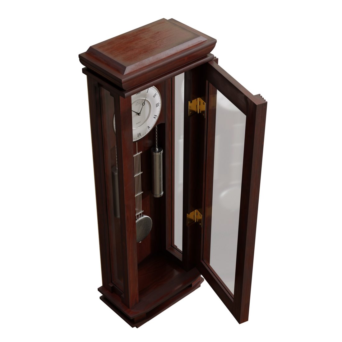 Classic Wooden Wall Clock - 3D Model for