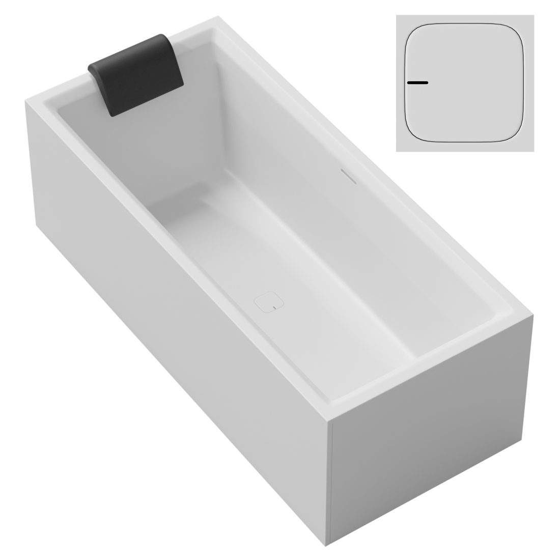 Bathtub Riho Still Square Plug & Play 3D Model for VRay, Corona | CGMood