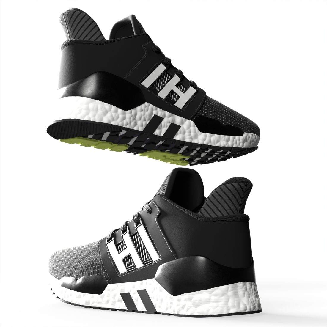 Sneakers Felipe Sport Black 3D Model for VRay, Corona | CGMood