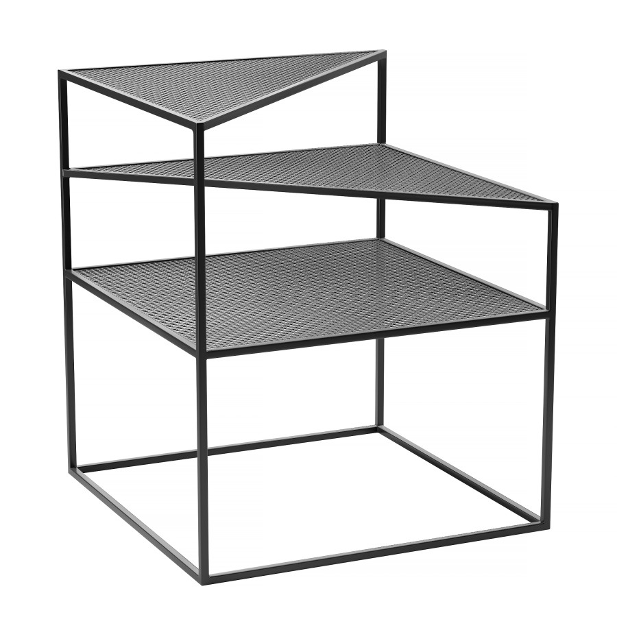 Cb2 Josef Black Metal Side Table - 3D Model for Corona
