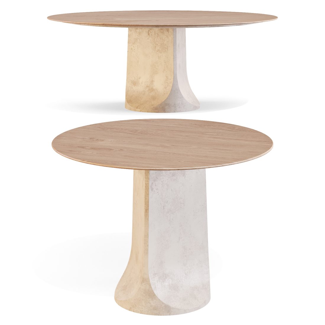 Tacchini: Togrul - Dining Tables Set 02 - 3D Model for Corona