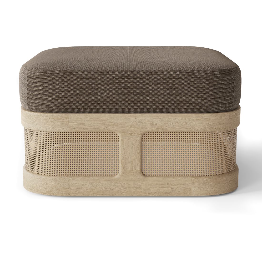 Rh Trieste Teak Ottoman - 3D Model for Corona