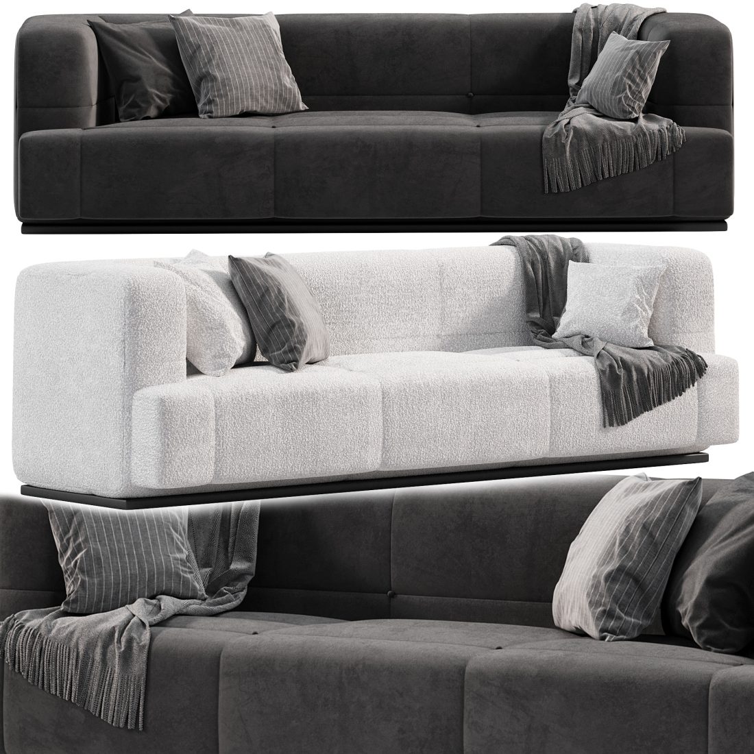 Quilton Combination Modular Seater Sofa 3D Model for Corona | CGMood