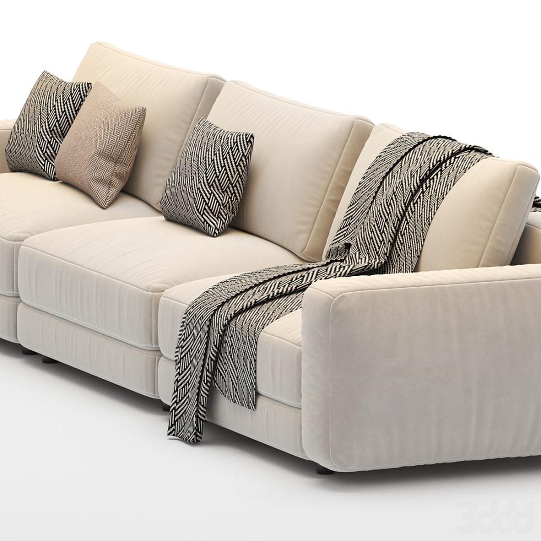 Edward Modular Sofa 3D Model for VRay, Corona | CGMood