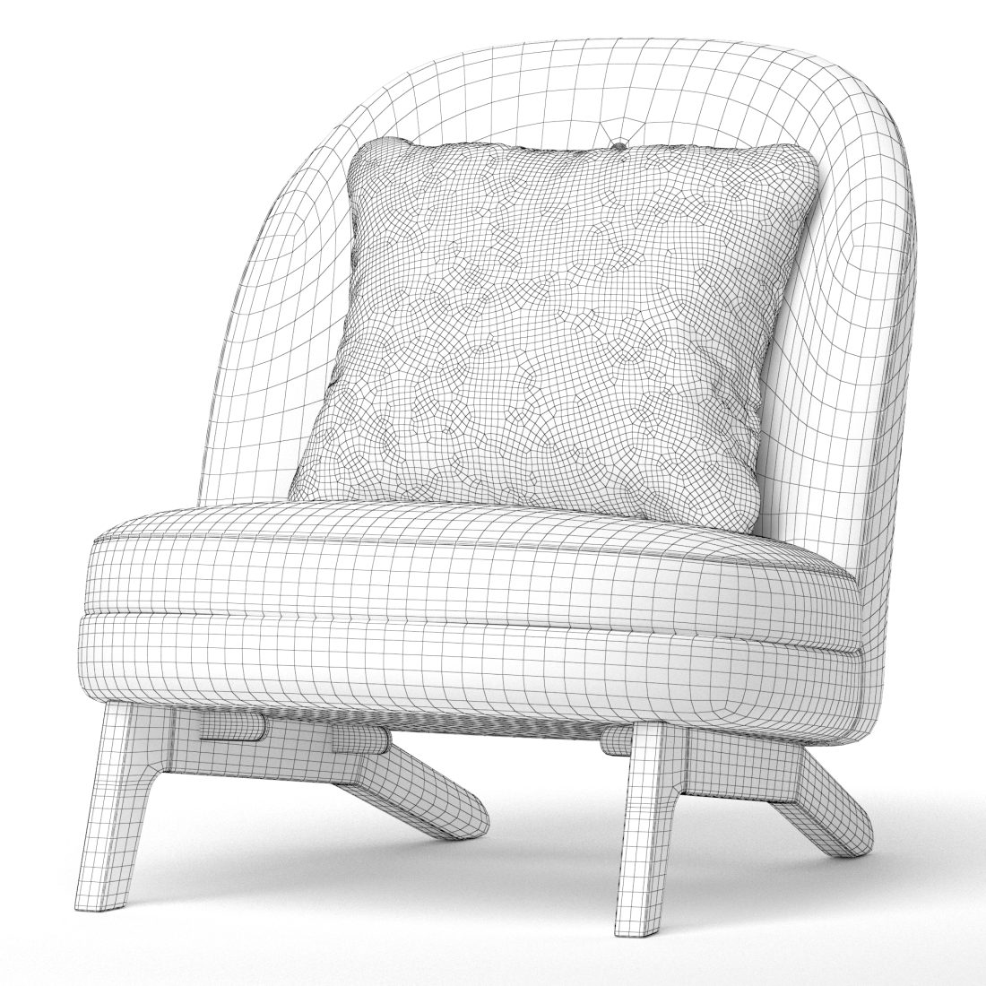 Georgia Chair - 3D Model for VRay, Corona