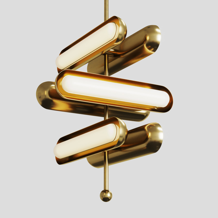 Circuit 6 Alternating Pendant Light 3D Model for VRay, Corona | CGMood