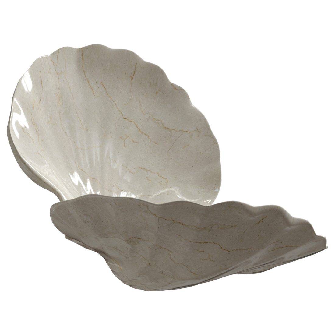 Ceramic Decor Sea Shell With Pearl - 3D Model for VRay, Corona