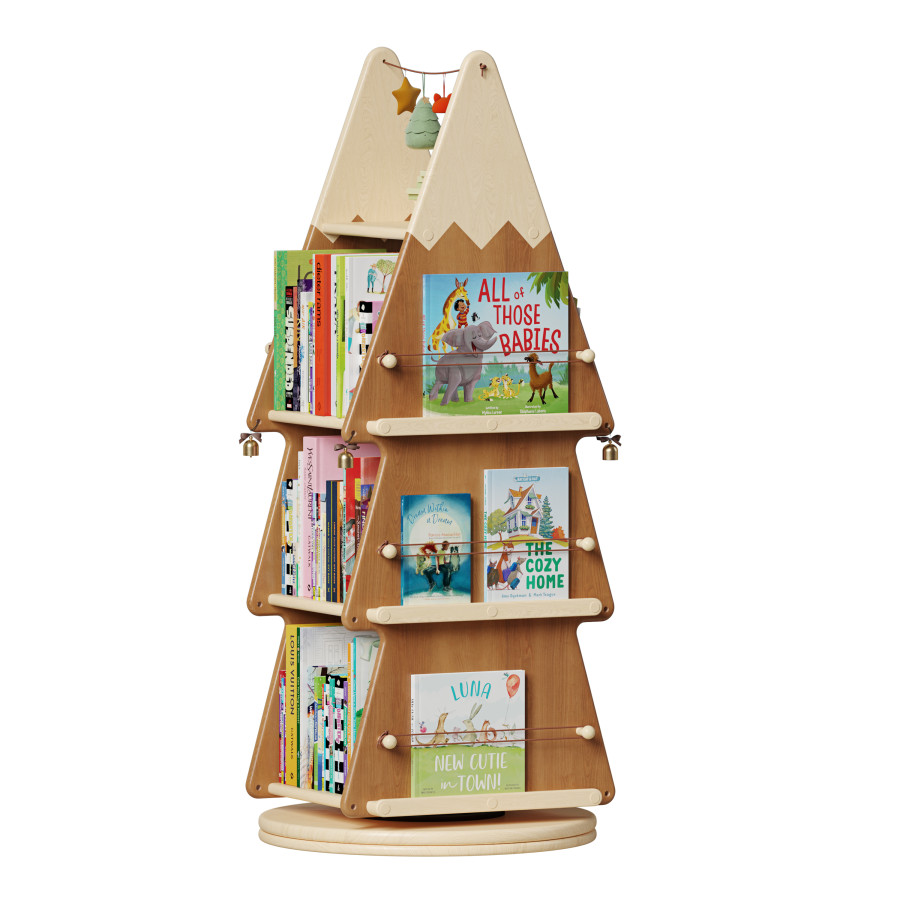Wooden Tree Bookcase 3D Model for VRay, Corona | CGMood