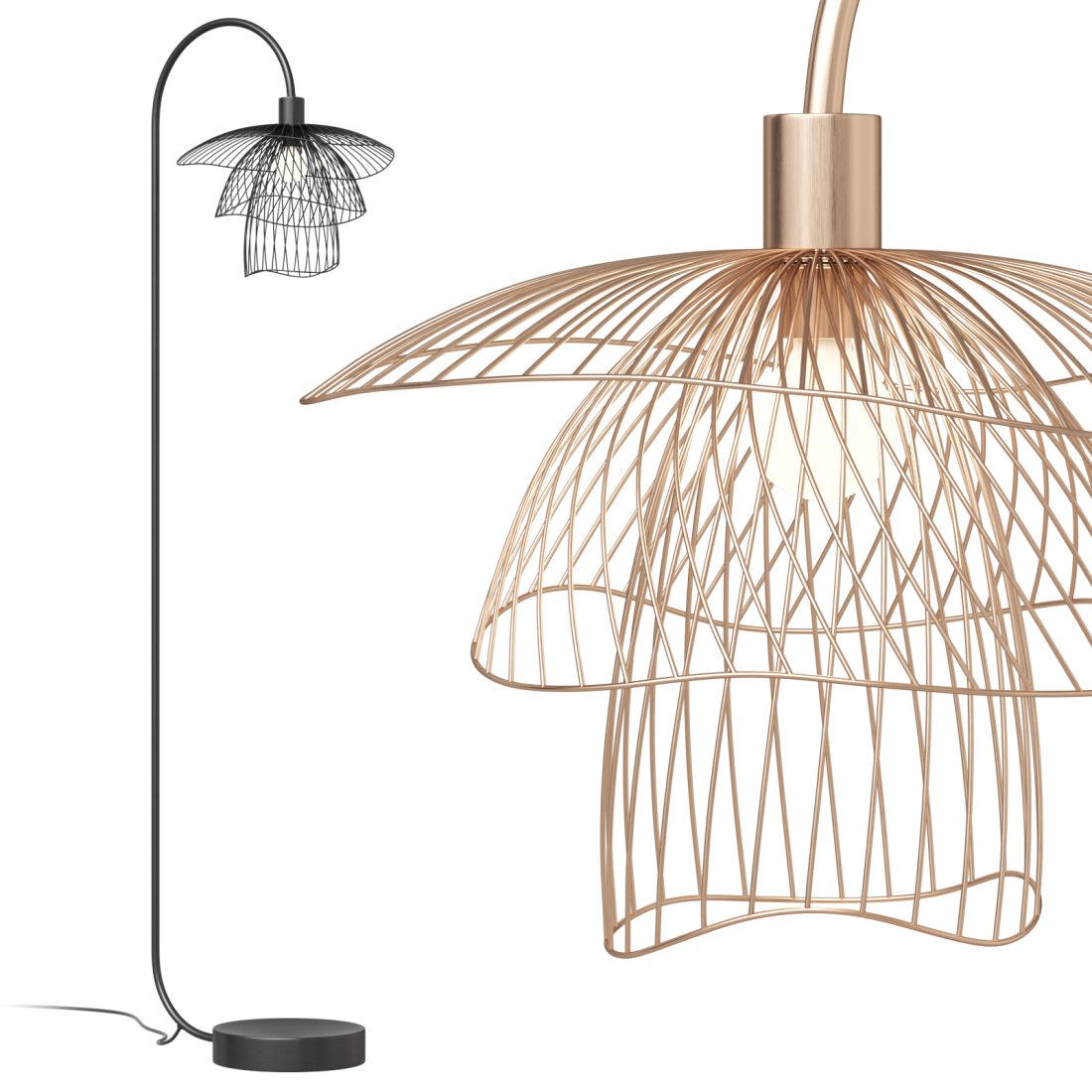 Forestier Floor Lamp Papillon - 3D Model for VRay, Corona