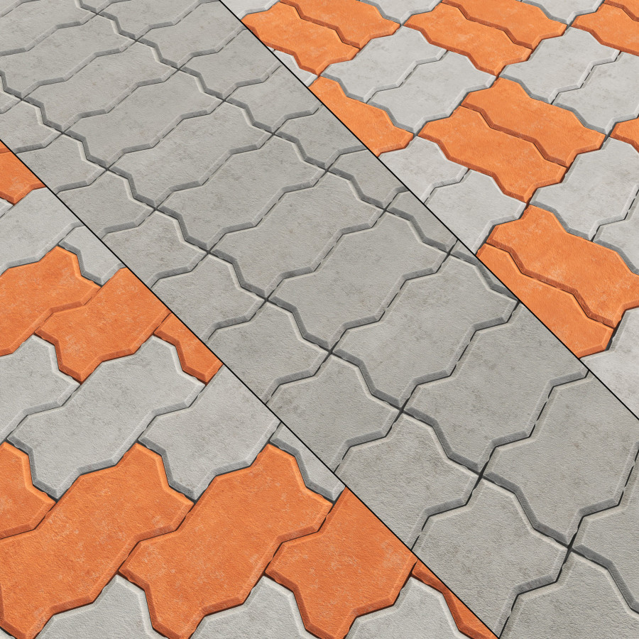 Paving Decor N7 - 3D Model for VRay