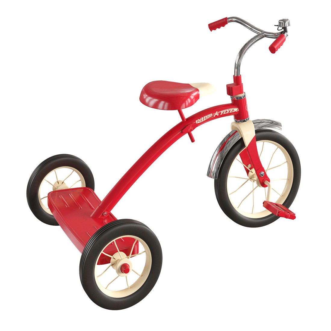 Radio Flyer Tricycle - Red - 3D Model for VRay, Corona