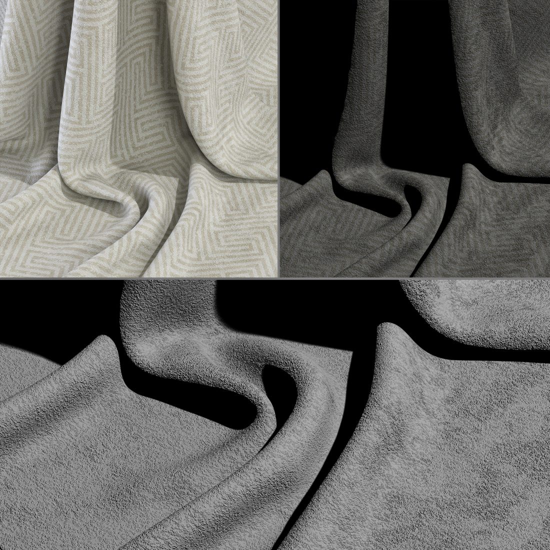 Fabric Collection Santiago №09 - 3D Model for VRay, Corona