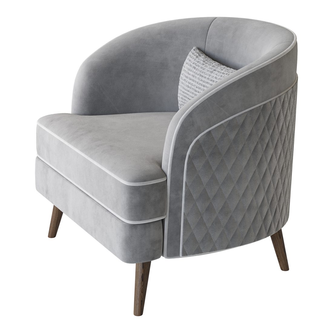 Fh-7272 Boston Arm Chairs Pair - 3D Model for Corona