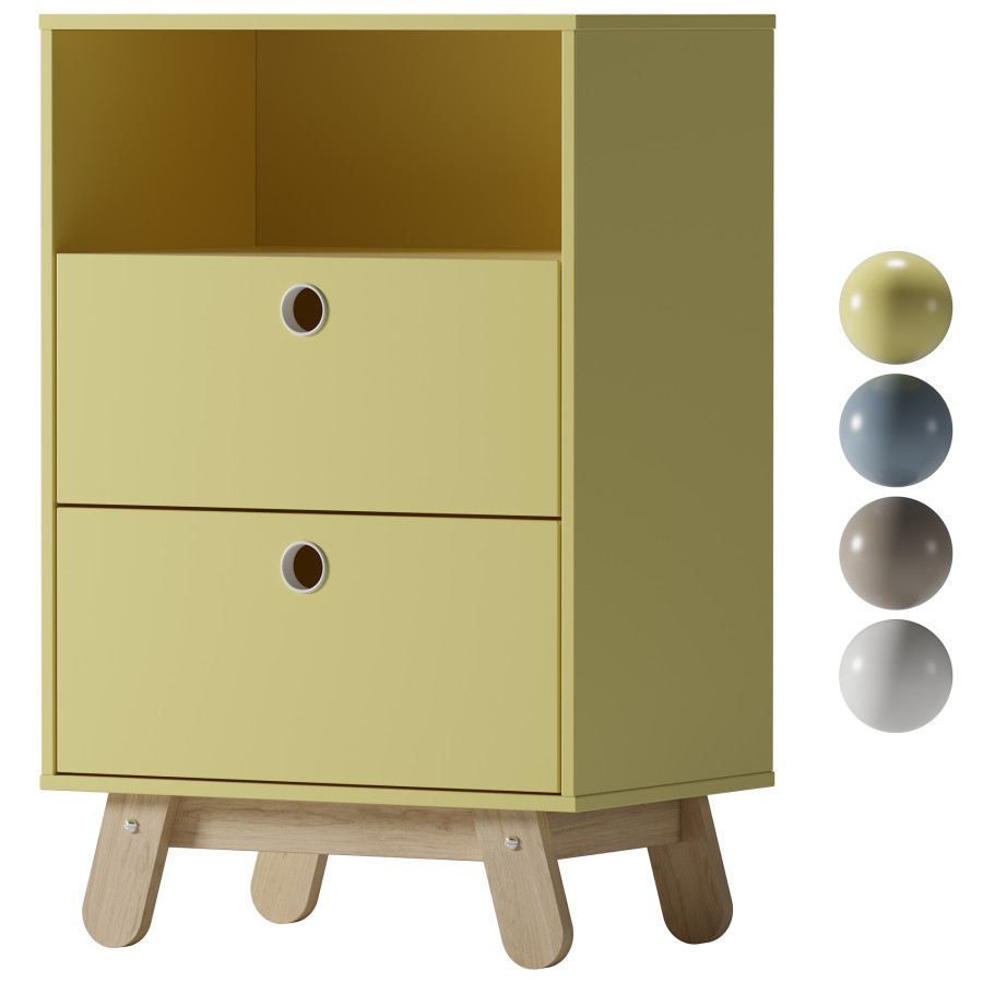 Chest Of Drawers Angie 1 Mustard - 3D Model for Corona