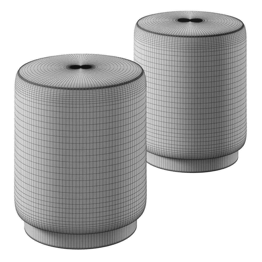 Camden Brass Base Stool By By Footstools & More - 3D Model for VRay