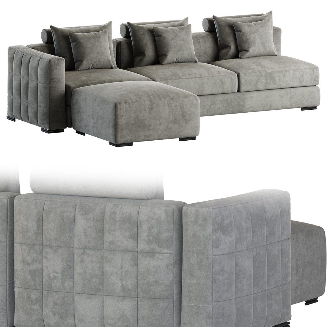 Clifford 1 Seater Sofa - 3D Model for Corona
