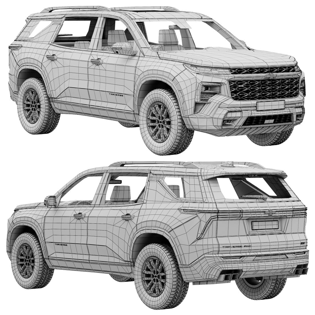 Chevrolet Traverse Z71 2024 3D Model for Corona | CGMood