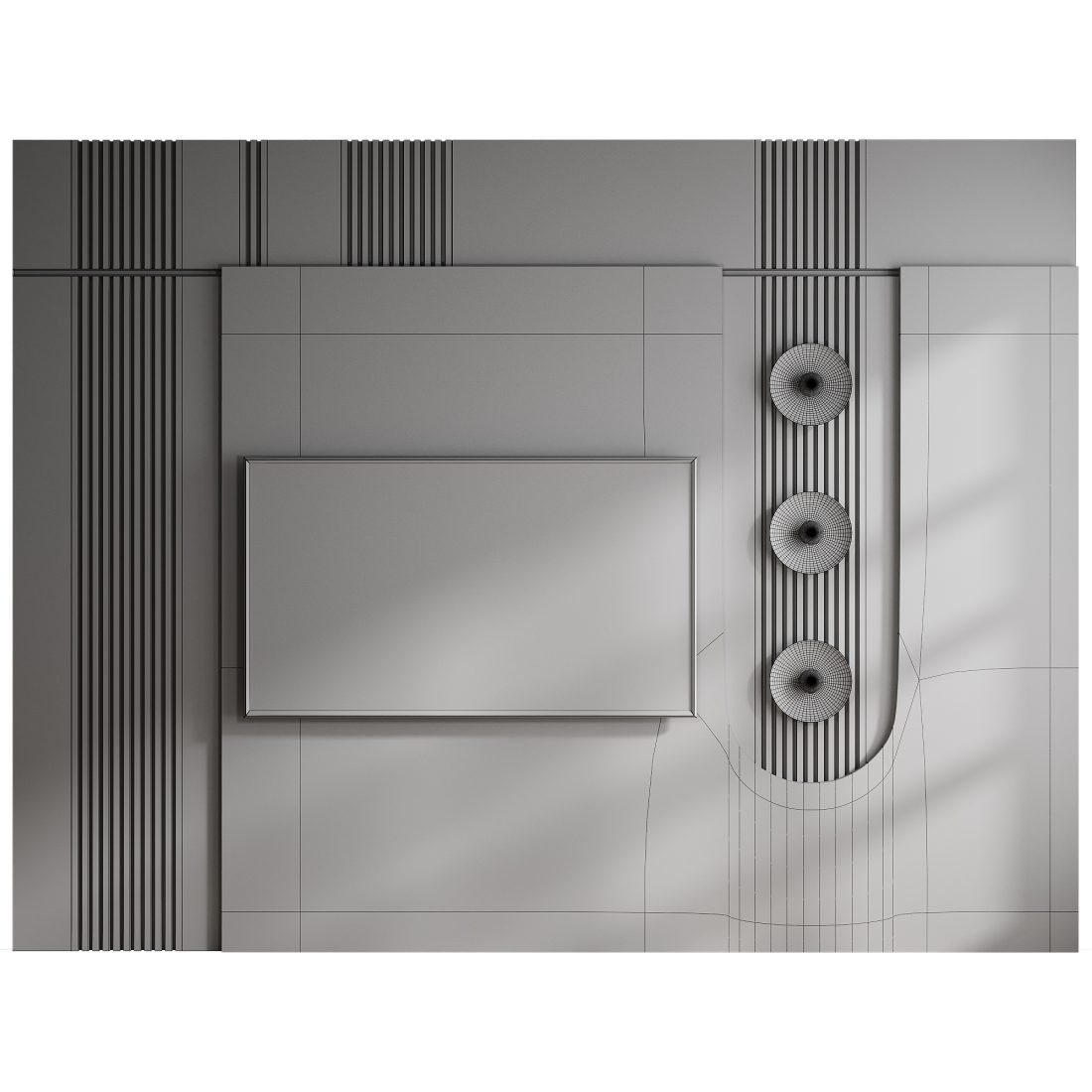 Tw Wall 12 3D Model for VRay, Corona | CGMood