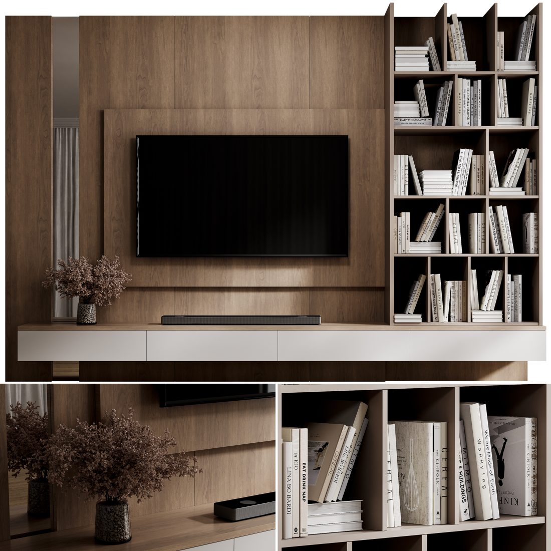 Tw Wall 17 - 3D Model for VRay, Corona