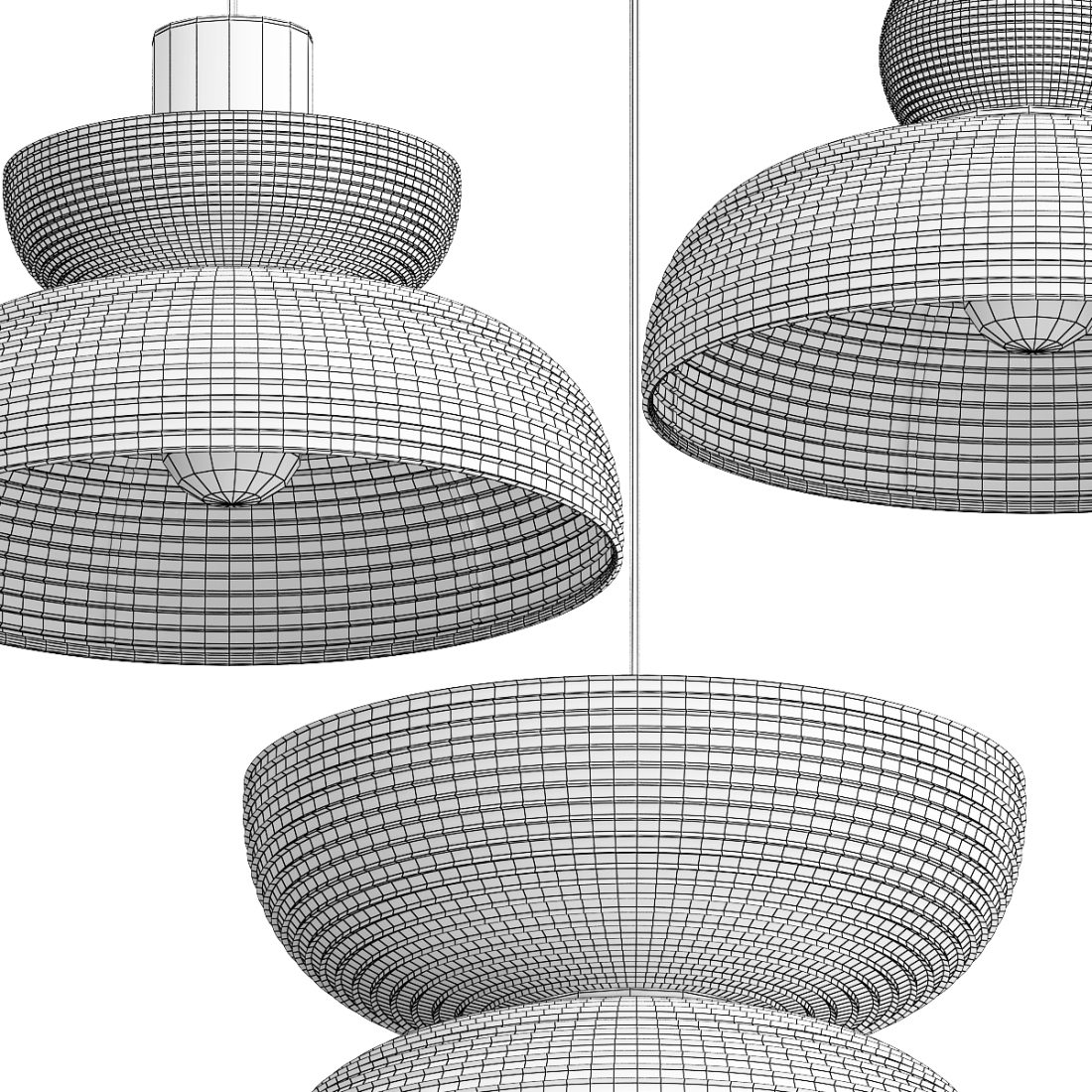 Japanese Pendant Lamp - 3D Model for VRay