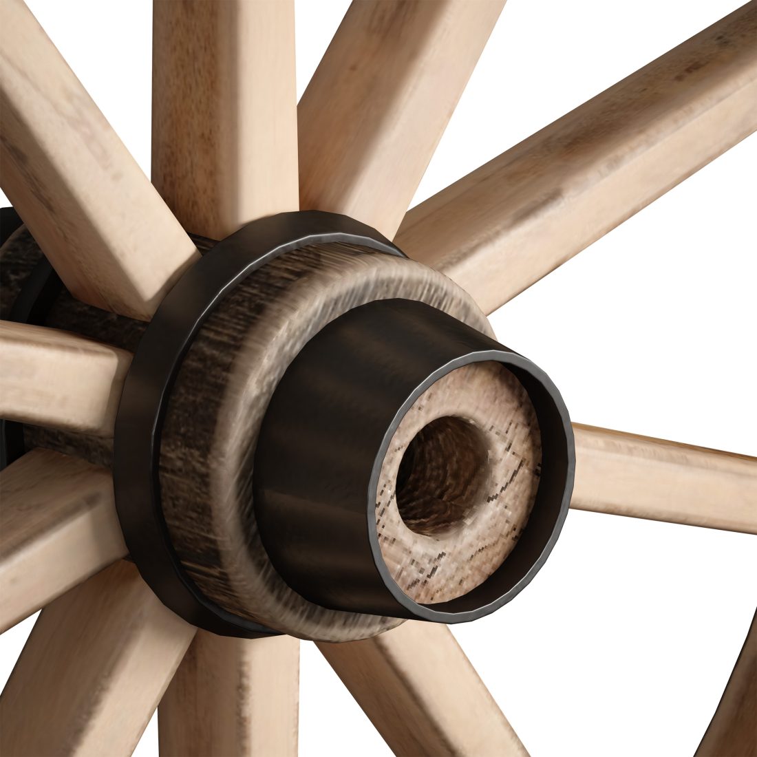 Wooden Cart Wheels Set 3D Model for FStorm, VRay, Corona | CGMood